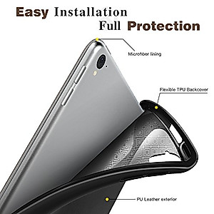 MoKo Case Fit iPad Pro 9.7 with Apple Pencil Holder - Slim Lightweight Smart Shell Stand Cover Case with Auto Wake/Sleep Fit Apple iPad Pro 9.7 Inch 2016 Tablet, Black