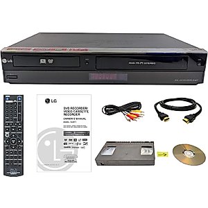 LG VHS to DVD Recorder VCR Combo w/ Remote, HDMI (Renewed)