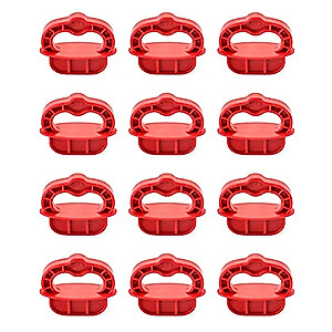 QWORK Deck Board Jig, 12 Pcs 1/4" Gap Deck Board Spacer Rings for Pressure Treated, Composite, PVC, Plank