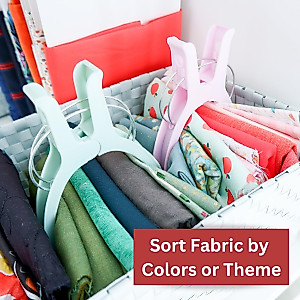 Madam Sew Jumbo Quilting Clamps | 6 Extra Large Clips for Sewing, Binding and Crafting Projects | 5 inch Wide Opening Keeps Fabric in Place