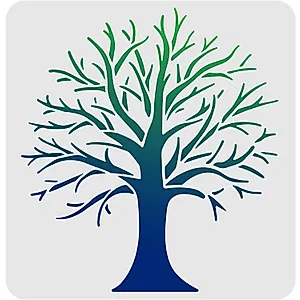 FINGERINSPIRE Tree Stencils Template 11.8x11.8inch Plastic Tree Branches Drawing Painting Stencils Square Reusable Stencils for Painting on Wood, Floor, Wall and Tile