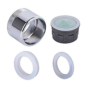 2 Pack 2.2 GPM Sink Faucet Aerator, Male and Female Dual Thread Aerator, Regular/Standard Size, Chrome by NIDAYE