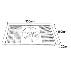 YBB Pitcher Rinser Cup Washer Glass Cleaning Rinser with Side Sprays, Drain and Drip Tray for Bar Coffee Shop (13.8" x 6.3" x 1")