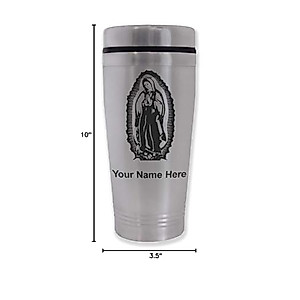 LaserGram 16oz Commuter Mug, Virgen de Guadalupe, Personalized Engraving Included