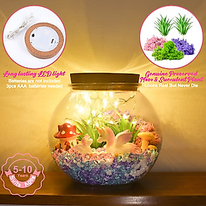 Unicorn Gifts for Girls - Light up Unicorn Terrarium Kit for Kids - DIY Unicorn Arts & Crafts Toy - Birthday Gifts for Kids Age 5 6 7 8-12 Year Old Girl Gift