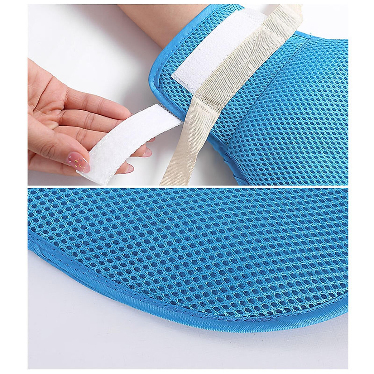 1 Pair Hand Fixed Restraint Glove, Dementia Safety Restraint Gloves Hand Infection Protectors with Top Zipper Breathable Adjustment Injuries Anti Scratch Hand Glove for Elder Patient