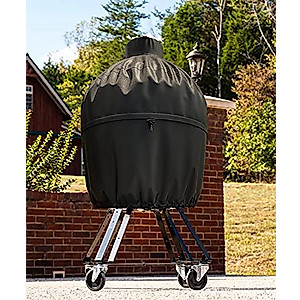 NUPICK Grill Cover for Large Big Green Egg, Kamado Joe Classic Grill, Heavy Duty and Waterproof Grill Cover