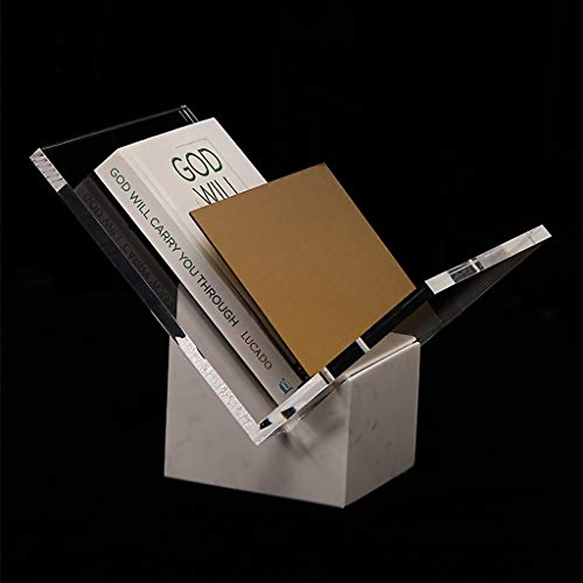 Storage Newspaper Baskets Creative Acrylic Magazine Magazine Rack Office Desktop Newspaper Rack Shelf Bedroom Home Rack (Color : Clear, Size : 272021cm)