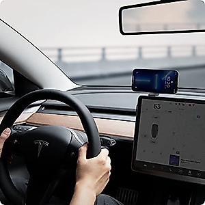 Spigen OneTap Designed for Tesla MagSafe Car Mount Compatible with Model 3/Y/S/X, Ford Mustang Mach-E Compatible with iPhone14/13/12