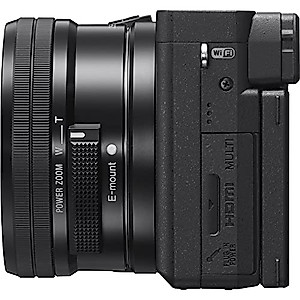 Sony Alpha a6400 Mirrorless Digital Camera with 16-50mm Lens + 64GB SD Card, Tripod, Case, and More (Renewed)