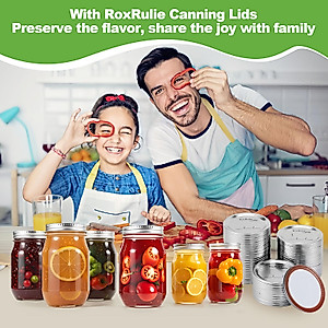 RoxRulie 156PCS Canning lids Regular Mouth(2.76in/70mm), Upgraded Leak-Proof Mason Jar Lids for Ball/Kerr Jars, Split-Type Lid with Perfect Airtight Seal, Canning Jars Lids, Food Grade Material