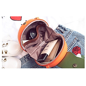 MILATA Fruit Orange Shaped Women Pu Leather Clutch Purse Cross Body Bag