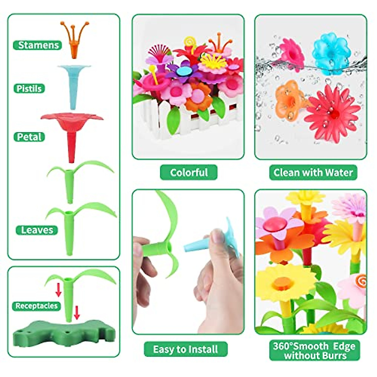 CENOVE Toddler Toys for 3 4 5 6 Years Old Boys Girls,Upgrade DIY Building Blocks Stacking Toys,STEM Educational Kids Toys Brain Development Preschool Kindergarten Toy with Storage Box