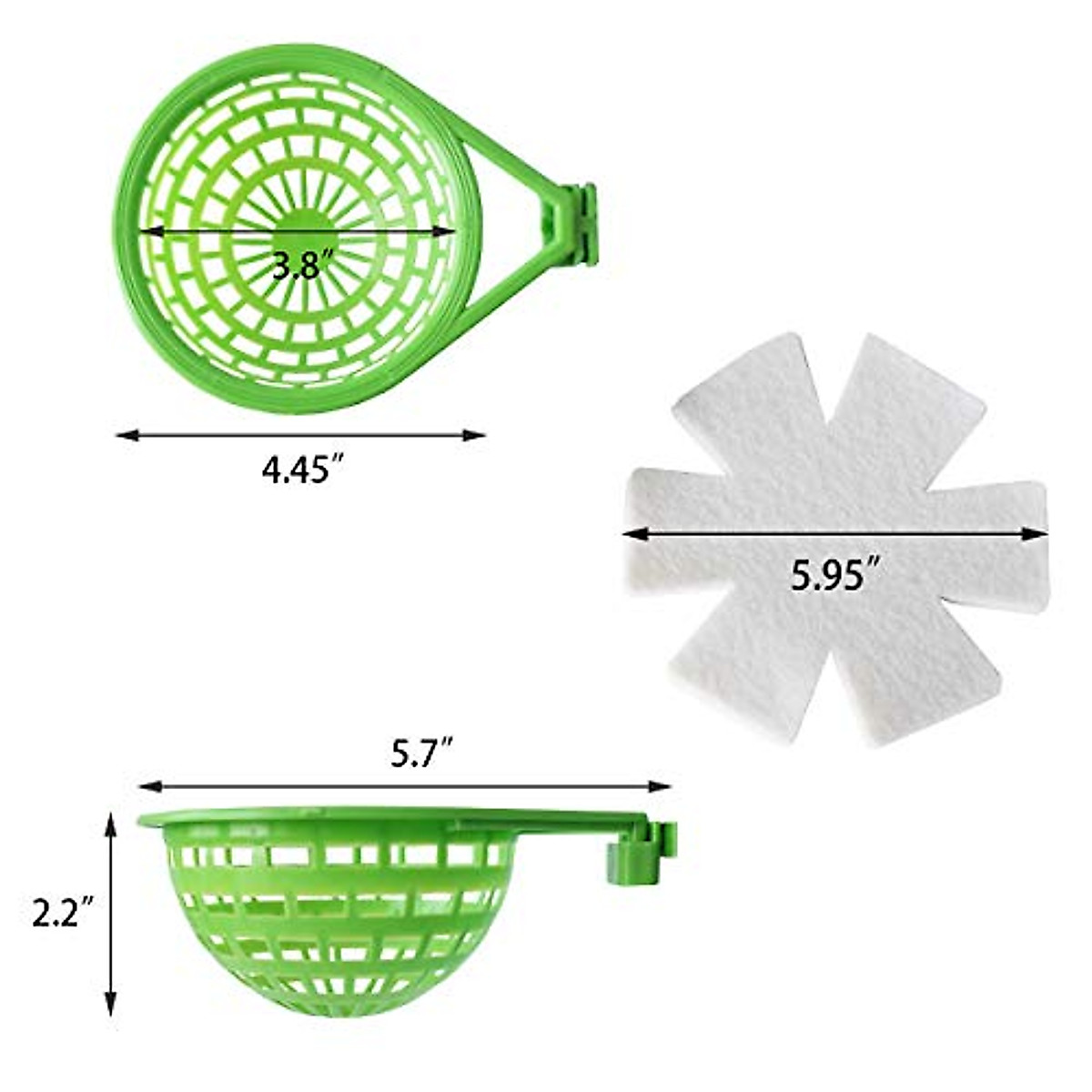 FOIBURELY 3 Sets Canary Nest Bird Nest Plastic Hatching Nest Finch Parrot Canary Nest with Nesting Pads