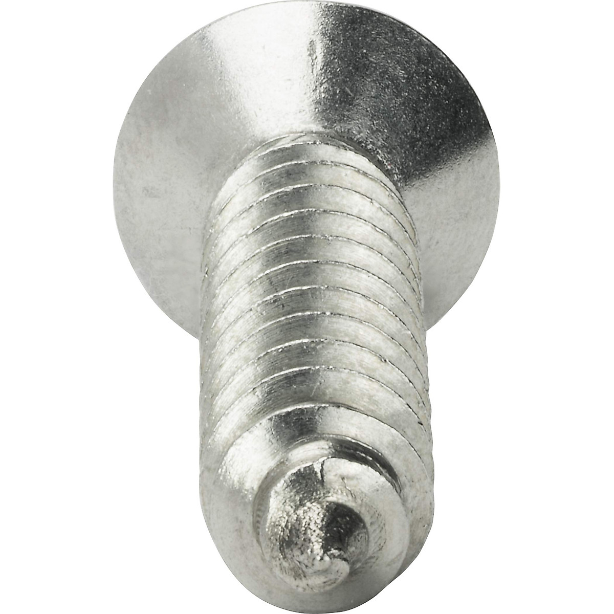 #10 x 1" Flat Head Sheet Metal Screws, Phillips Drive, Stainless Steel 18-8, Full Thread, Bright Finish, Self-Tapping, Quantity 50 by Fastenere