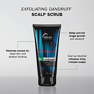 TRUSS Scrub Therapy Scalp Exfoliant Treatment - Anti Dandruff Treatment For Dry, Itchy & Flaky Scalp - Antibacterial Exfoliator
