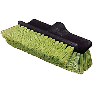 SPARTA 36129775 Flo-Thru Dual Surface Wash Brush Nylex Bristles, 2-3/8" Bristle Trim, 10" Length x 4" Width, Green