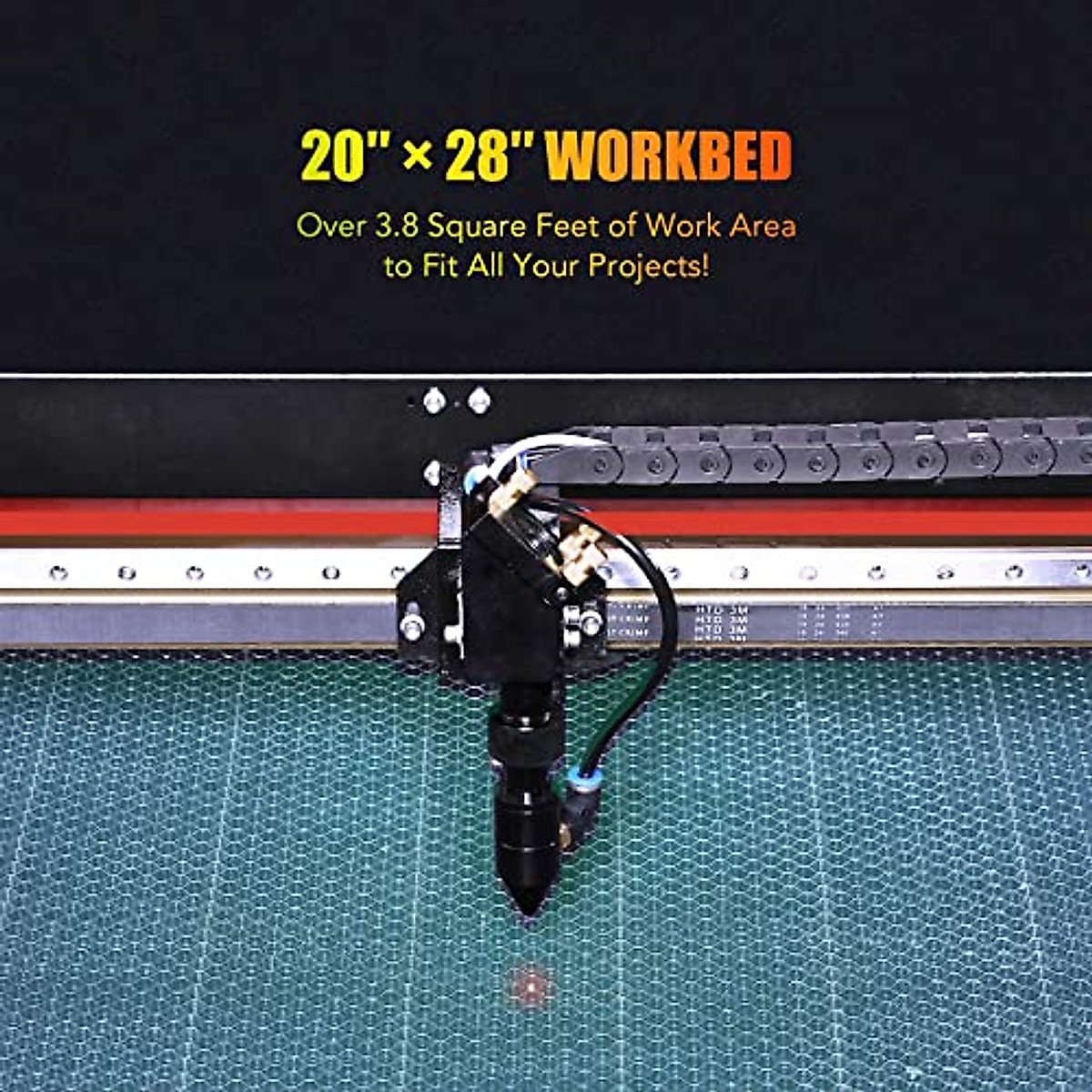 OMTech 100W CO2 Laser Engraver, 100W Laser Cutter and Engraver Machine, 20x28 Industrial Laser Engraving Machine with 2 Way Pass Through Air Assist RDWorks, Laser Cutting Machine for Wood Acrylic More