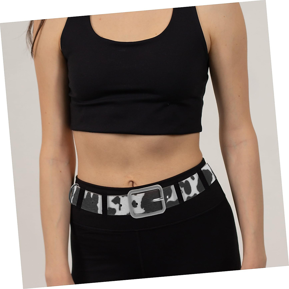 VALICLUD Plus Size Belt Waist Belt for Women Print Leather Belt Cow Print Belt for Jeans Pants Dresses Belt