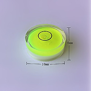 10pcs Bubble Spirit Level Degree Mark, 10x6mm Mini Circular Bullseye Level Inclinometers Use for Tripod, Phonograph, Turntable