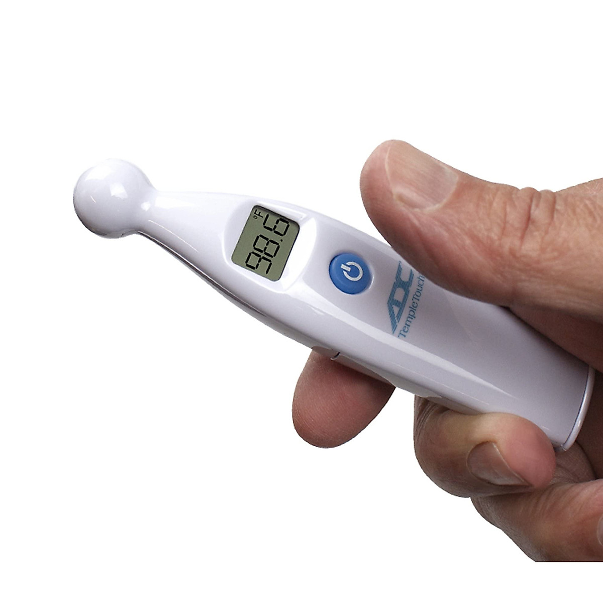 ADC427QEA - American Diagnostic Corp Adtemp Temple Touch 6 Second Conductive Thermometer, 4-2/3 x 1-1/6 x 1, Dual Scale, 1.5V Battery