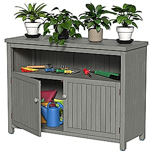 GDLF Outdoor Storage Cabinet Console Table Sideboard Buffet TV Stand, Furniture for Patio Entryway Deck