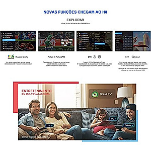 2022 HTV8 Box Brazil H8, HTV 7 Brazil Brazilian TV Box - 2GB RAM +16GB | 2.4GHz/ 5GHz WiFi 4K UHD Bluetooth 4.2 | Extra Backlit Mini Keyboard