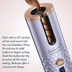 Conair Unbound Cordless Auto Curler - Rechargeable Auto Curler For Curls or Waves