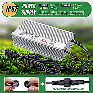 NAOEDEAH Ultrasonic Mist Maker Fogger Mushroom Fogger with Float 6 Head/8 Head/ 10 Head Mister Foggers Reptile Water Mister Pond Fogger Humidifier Supplies for Garden Greenhouse (10 Heads)