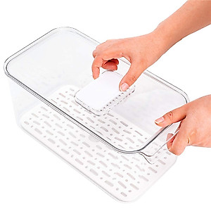 SANNO Stackable Fridge Food Storage Containers Freezer Egg Holder Vegetable Fruit Containers Fridge Containers,Freezer Produce Saver