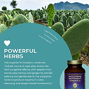 HEALTHFORCE SUPERFOODS Intestinal Movement Formula - Natural Laxative Supports Bowel Regularity - All-Natural Digestion Supplement to Support Constipation - Gluten-Free & Vegan - 120 Capsules