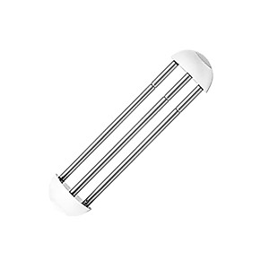 Cabilock 2pcs Holder Creative Mount White Retractable Mounted Wall Shoes Home Bathroom Free Rack for The Punch Off Steel Shelf Stainless Any Floor Organizer Shoe Keeps Slippers Storage