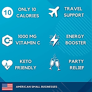 HydroMATE Electrolytes Powder Packets Low Carb Hydration Accelerator Drink Mix Party Relief Plus Vitamin C Variety Pack 16 Sticks