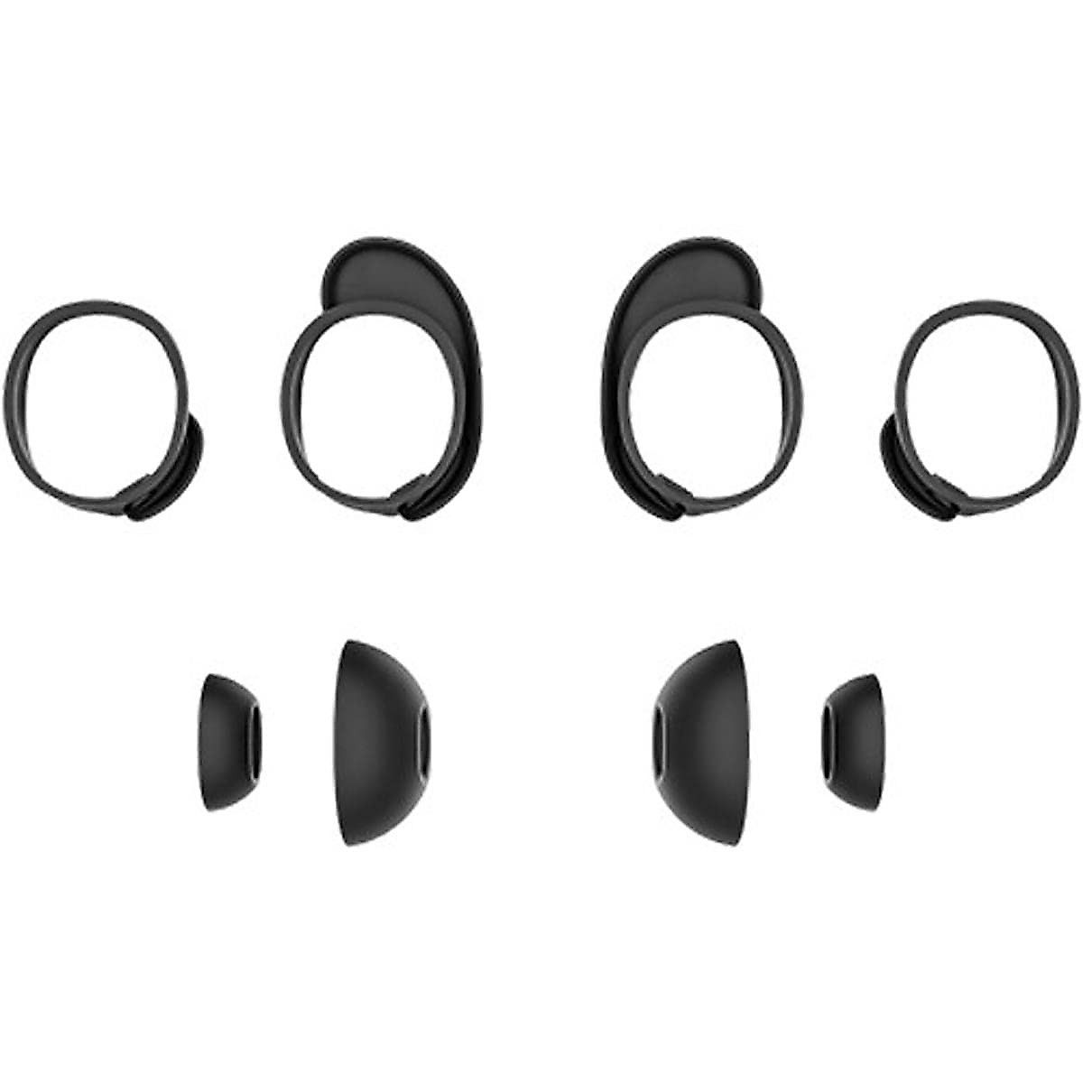 Bose QuietComfort Ultra True Wireless Bluetooth Adjustable Noise Cancelling Earbuds, Spatial Audio, Up to 6 Hours of Play Time, Black Bundle with Alternate Sizing Kit