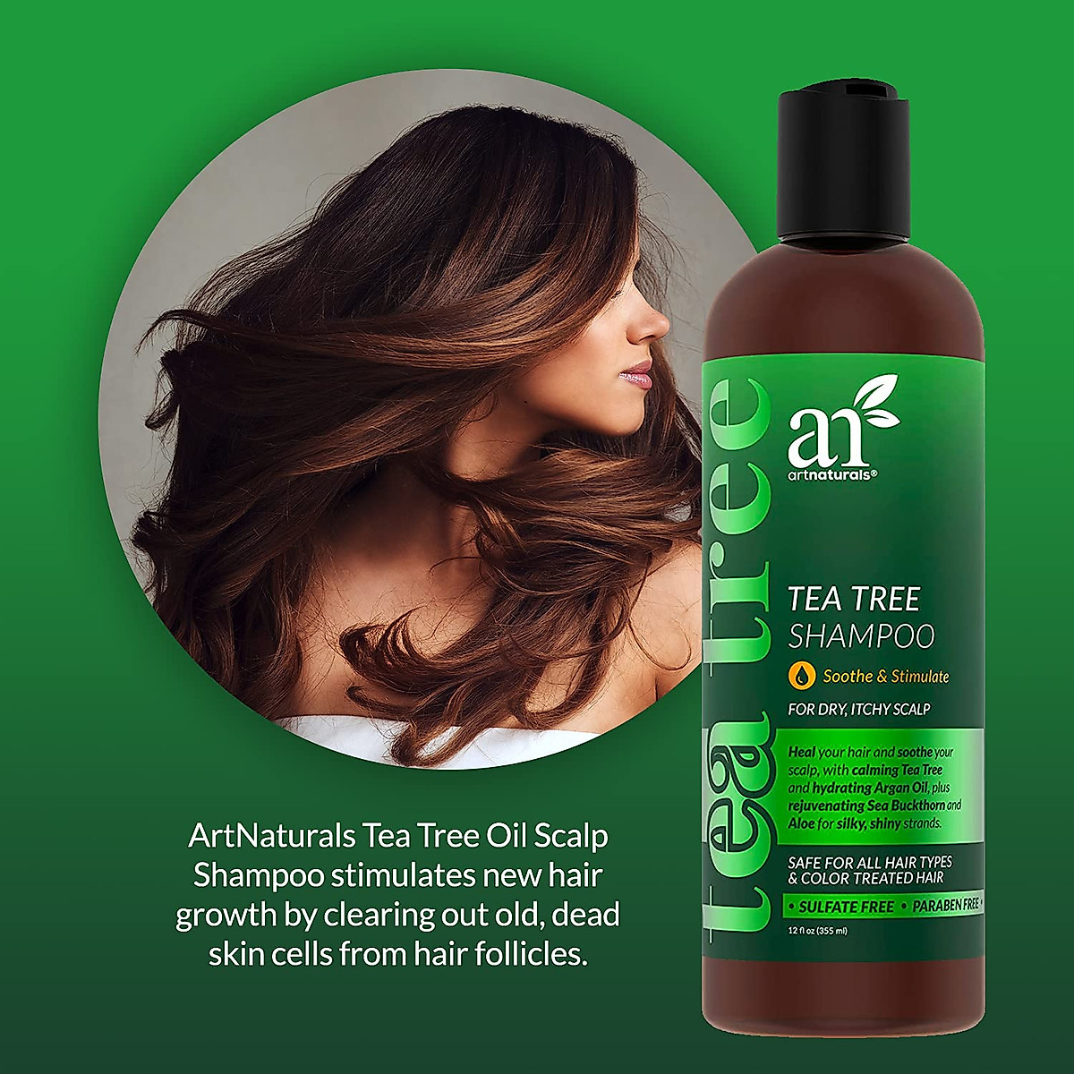 Artnaturals Tea Tree Shampoo - (12 Fl Oz) - Made with 100% Pure Therapeutic Grade Tea Tree Essential Oil.