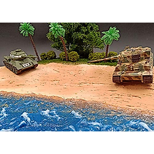 40 Pcs Bush Trees Miniature Vegetation Groups Shrubs Railway Artificial Grass for Model Train Railroad Scenery Sand Table Military Model War Gaming Terrain