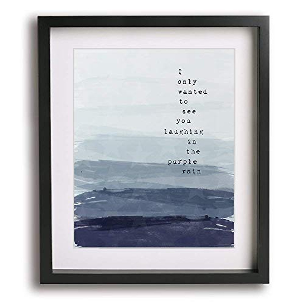 Purple Rain by Prince inspired song lyric wall art print, anniversary gift idea ombre music poster home decor gift idea