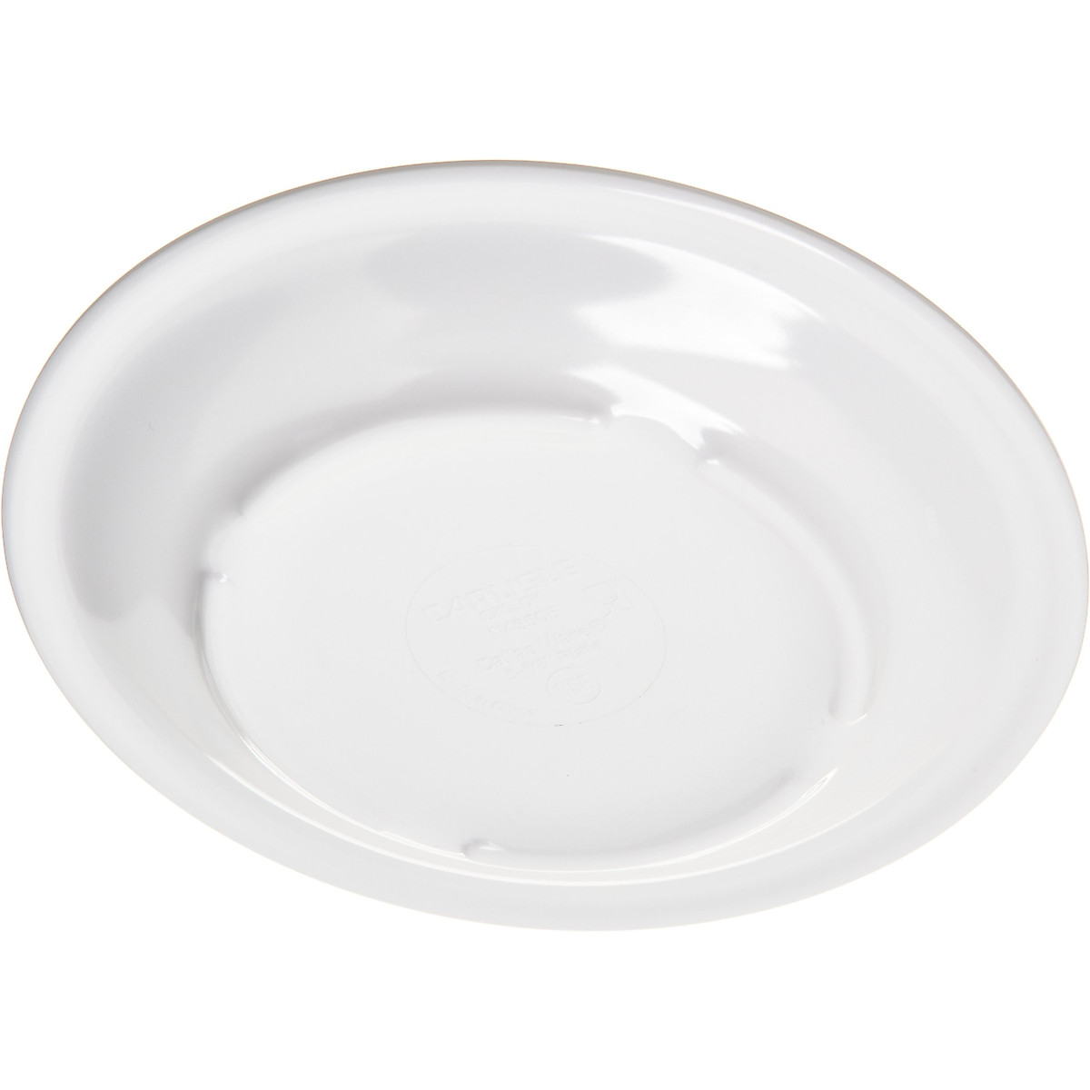 Carlisle FoodService Products Dallas Ware Reusable Plastic Plate Appetizer Plate with Rim for Buffets, Home, and Restaurants, Melamine, 5.5 Inches, White, (Pack of 48)