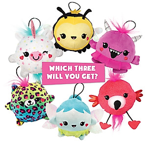 Plush Crush - Series 3 - Puzzle Ball (3-Pack), Surprise Collectible Character Bouncy Ball Plush Toy, Blind Bag by Scentco