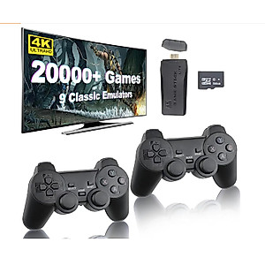 Wireless Retro Game Console,Retro Game Stick,Nostalgia Stick Game, Plug and Play Video Game Stick Built in 10000+ Games,9 Classic Emulators,