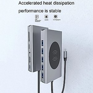 SXYLTNX USB Type C Hub USB 3.0 Type-C Hub to HDMI Adapter 4K Thunderbolt 5 USB C Hub with TF SD Reader Slot PD