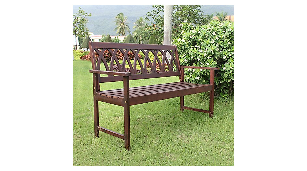 Northbeam Wooden Garden Bench – Elegant 2-Seater for Outdoors