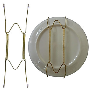 Xinlinke Lot5 8-Inch Medium Invisible Plate Wire Hanger Wall Holders with Protective Rubber Cover for 7.5" to 9.5" Decorative Tray