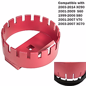 PIILOO 69800 Fuel Pump Socket Fuel Tank Lock Ring Removal Tool Compatible with Volvo S60 2001-2009, S80 1999-2006, V70 2001-2007, XC70 2003-2007 and XC90 2003-2014