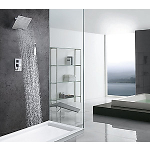 Shower Faucet Sets Complete,Rough-in Valve Included and Full Metal Components in Chrome Finish,Sumerain