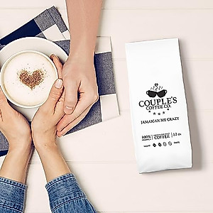 Couple's Coffee Ground Coffee | Jamaican Me Crazy Medium Roast Coffee Blend | Gourmet Flavored Coffee with Smooth Vanilla Caramel Flavors | Made with 100% Arabica Beans | 12oz bag brews about 34 cups