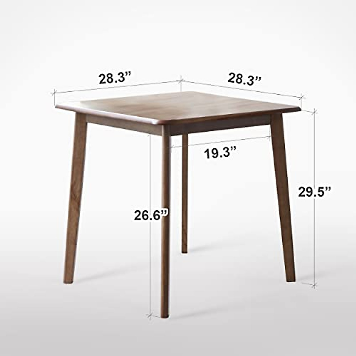 Livinia 3-Piece Dining Table Set, Canberra 28.3" Table (Walnut) Cabin Chair (Walnut) Set for Two