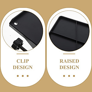 Microphone Stand Clamp- On Utility Shelf Adjustable Table Live Broadcast Mic Stand Phone Clip Holder Rack Music Sheet for Microphone Instrument Accessory Black