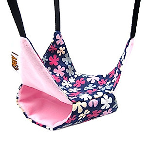 Alfie Pet - Kasey Hanging Hammock Bed for Mouse, Chinchilla, Rat, Gerbil and Dwarf Hamster - Color: Navy Pink