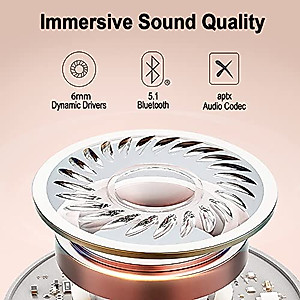 Togetface Kids Girl Wireless Earbuds Bluetooth Adult Touch Headphones, 32 Hours of Playback time, Stereo, Music/Game Mode, Noise Reduction Pink